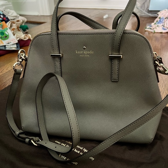 kate spade | Bags | Euc Kate Spade Grey Satchel | Poshmark